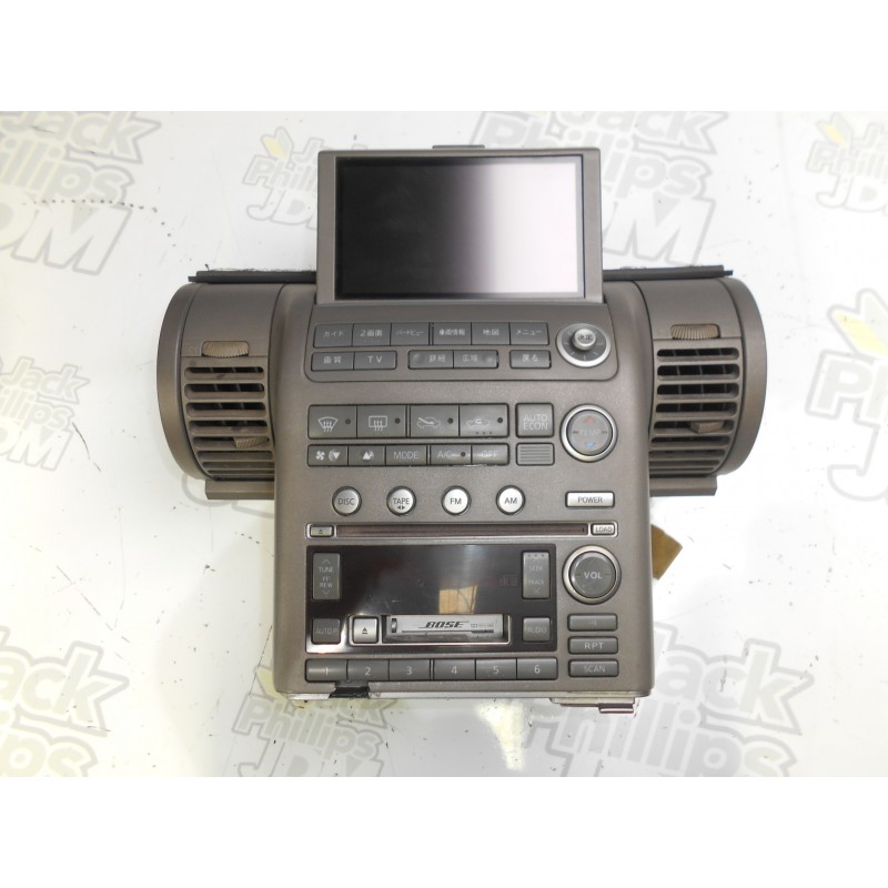 Nissan Stagea M35 Dash Fascia Double Din with TV, Climate, CD and Radio